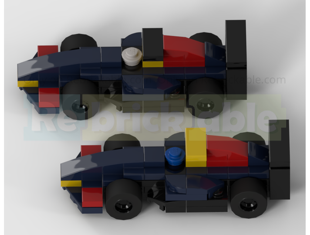 Lego Moc 2024 Red Bull Rb20 Formula 1 Cars Half Speed Champions Scale