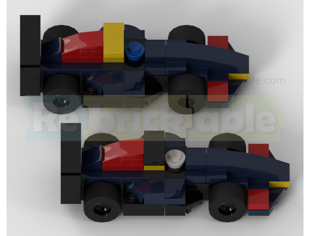 Lego Moc 2024 Red Bull Rb20 Formula 1 Cars Half Speed Champions Scale