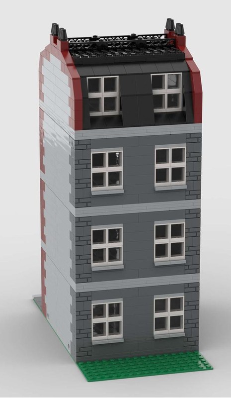 LEGO MOC Red Modular House by Biguguga | Rebrickable - Build with LEGO