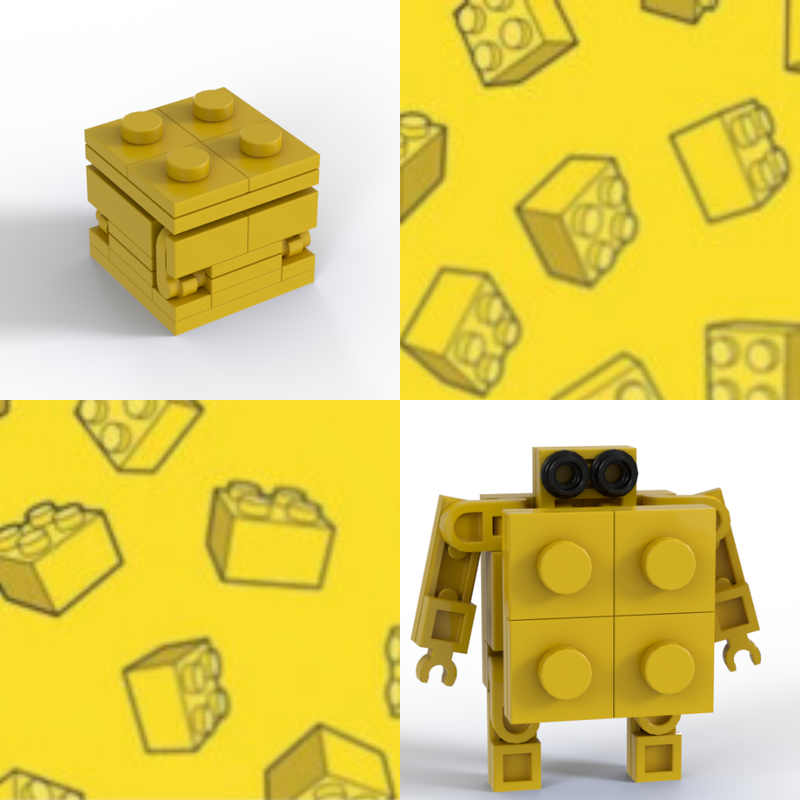 LEGO MOC LEGO Transforming 2x2 Brick by trky.JRKy | Rebrickable - Build ...