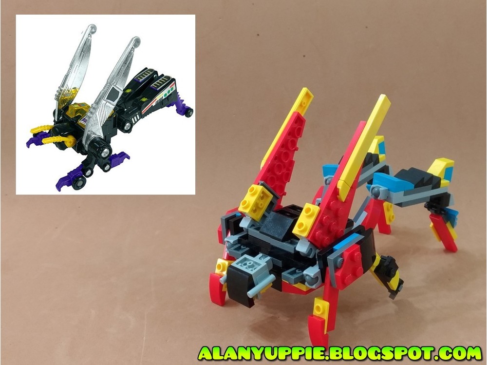 Lego Moc Insecticon Kickback Transformer Grasshopper Using Lego 31124