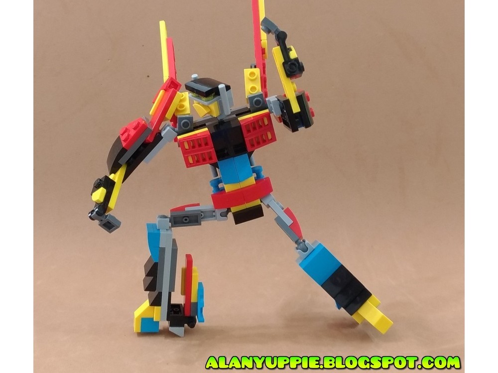 Lego Moc Insecticon Kickback Transformer Grasshopper Using Lego 31124