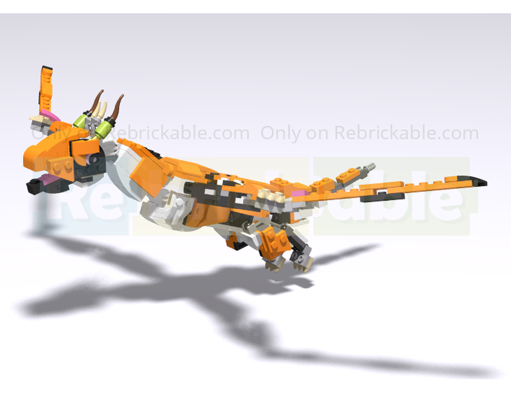 LEGO MOC 31129 4-horned Wyvern by cre8torbuilds | Rebrickable - Build ...
