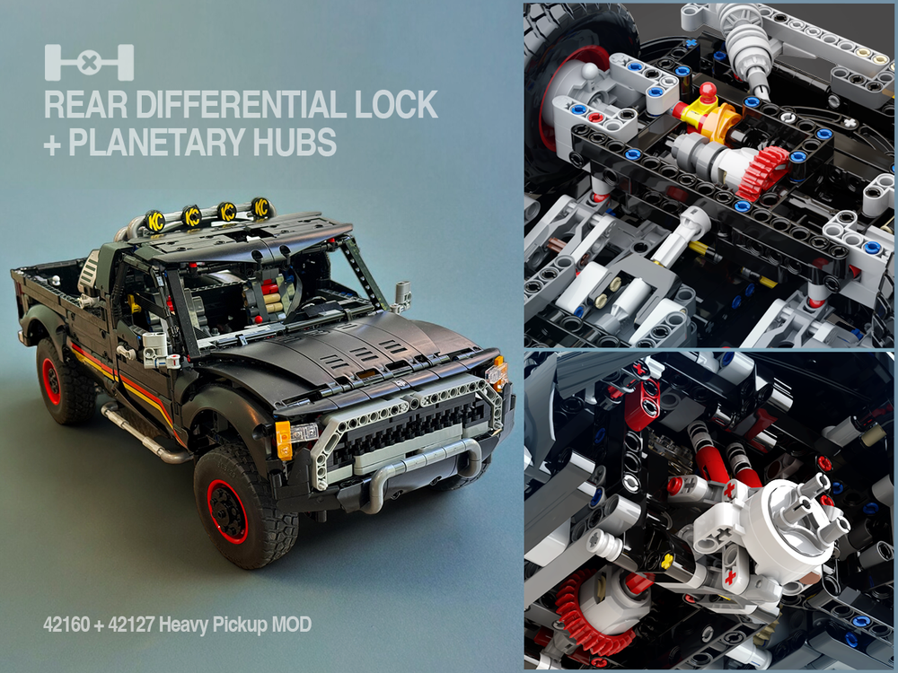 LEGO MOC Rear differential lock + planetary hubs for Heavy Pickup by ...
