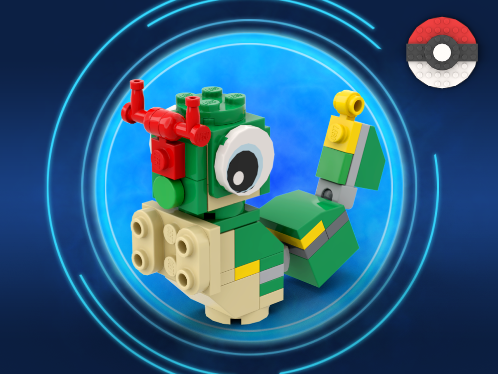 LEGO MOC Caterpie - Pokemon by Agilinzzz | Rebrickable - Build with LEGO