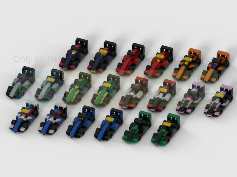 LEGO MOC 2024 F1 Grid - All 20 Cars in Half Speed Champions Scale by ...