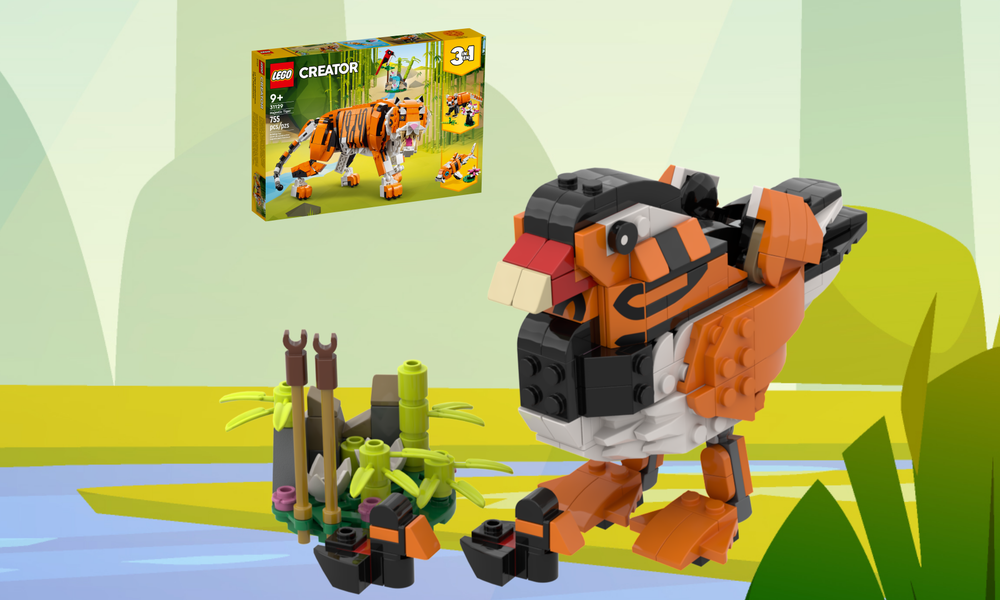 LEGO MOC Mandarin duck by Jappelsap98 | Rebrickable - Build with LEGO