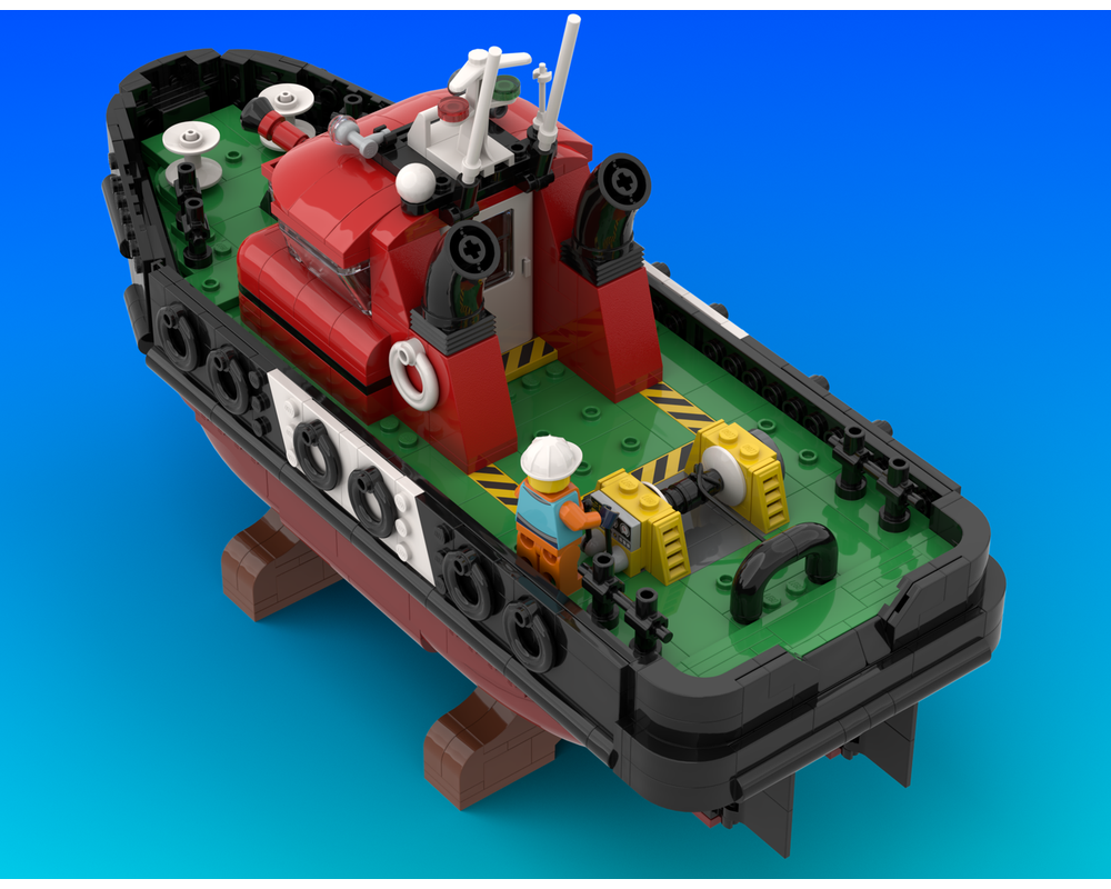 Lego Moc Harbour Tugboat By Julie V Rebrickable Build With Lego