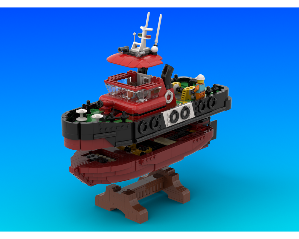 Lego Moc Harbour Tugboat By Julie V Rebrickable Build With Lego