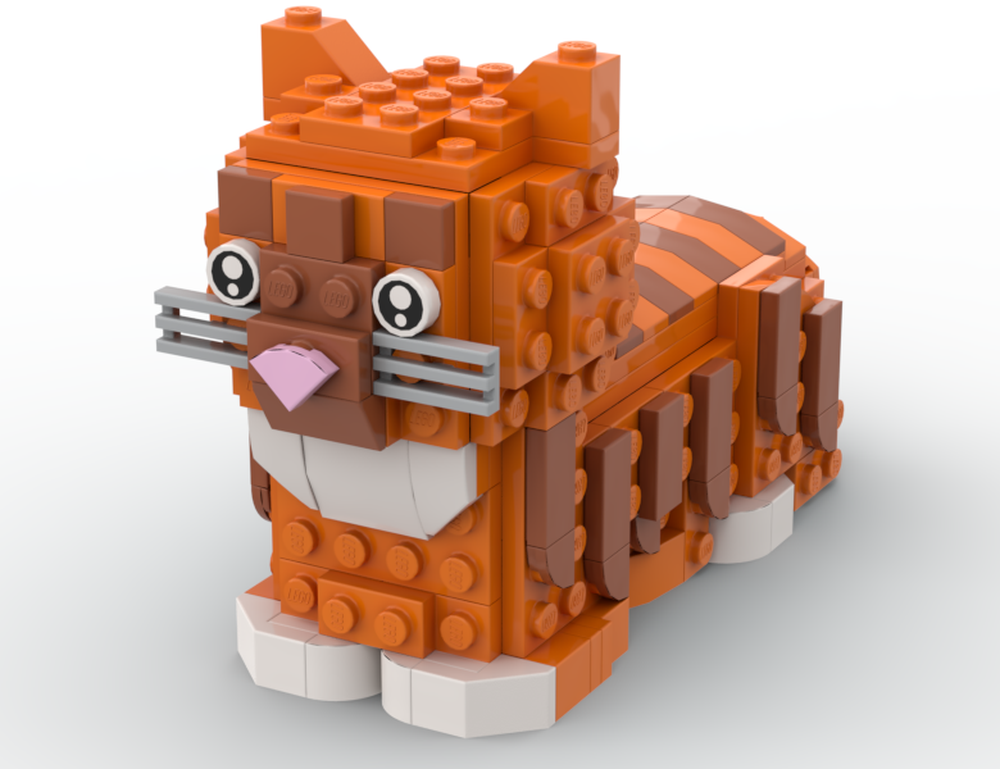 LEGO MOC Orange Tabby Cat by RapidCheetah | Rebrickable - Build with LEGO