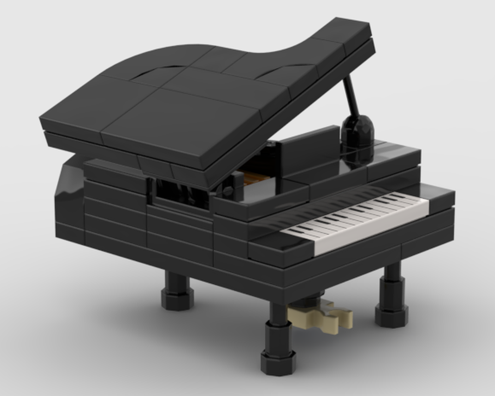 LEGO MOC Baby Grand Piano (revised lid) by AndrewG123 | Rebrickable ...