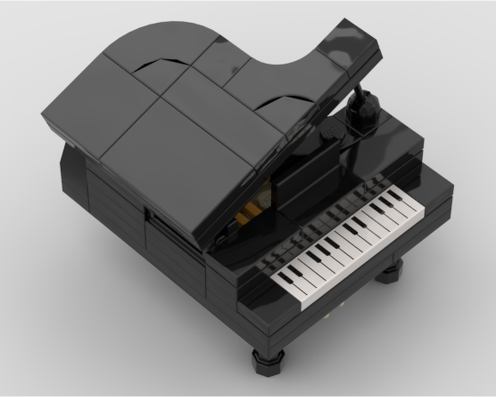 LEGO MOC Baby Grand Piano (revised lid) by AndrewG123 | Rebrickable ...