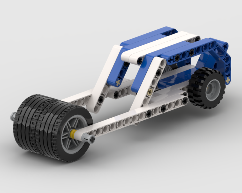 LEGO MOC dragster with large wheels and an open frame by lazzariya ...