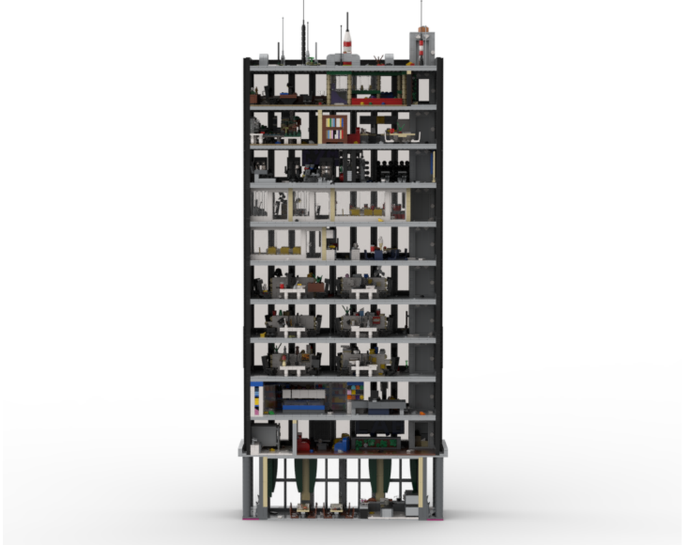 LEGO MOC Huge Skyscraper with FULL Interior, LA-Building by Brick North ...