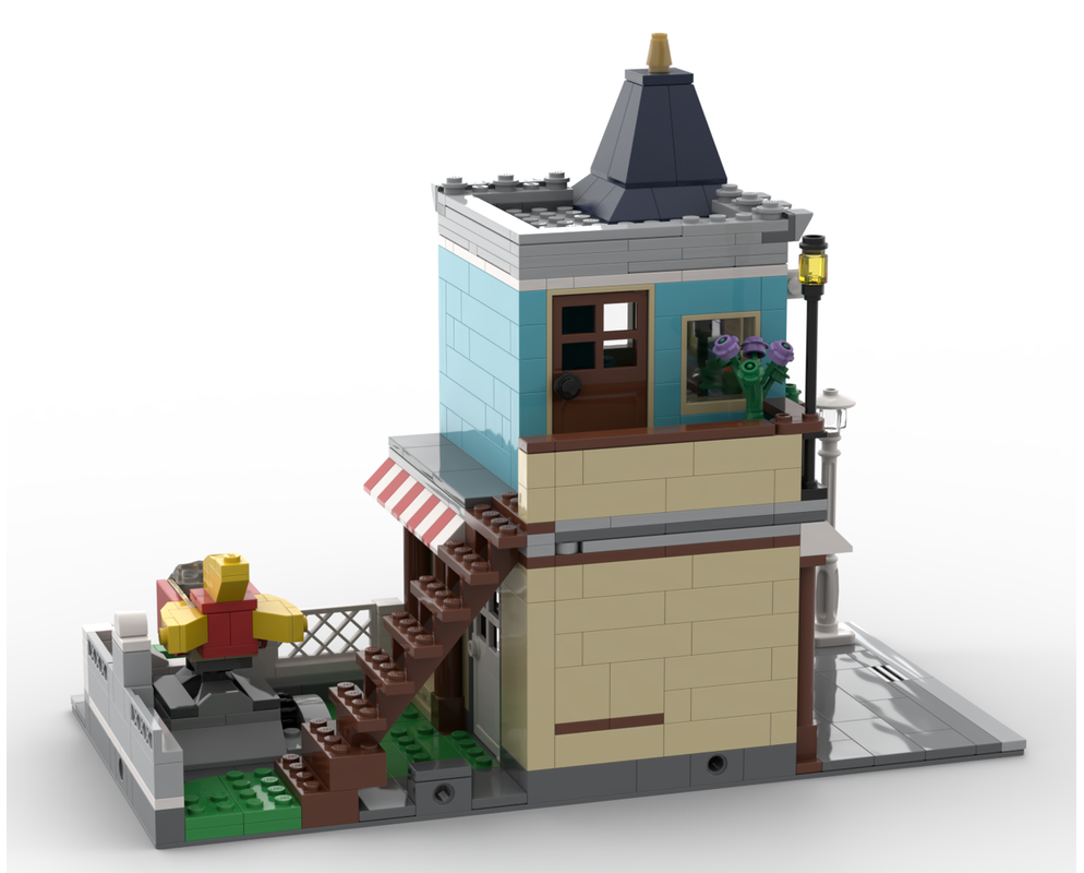 LEGO MOC Townhouse Toy Store with Courtyard by BrickAndBuildsI ...