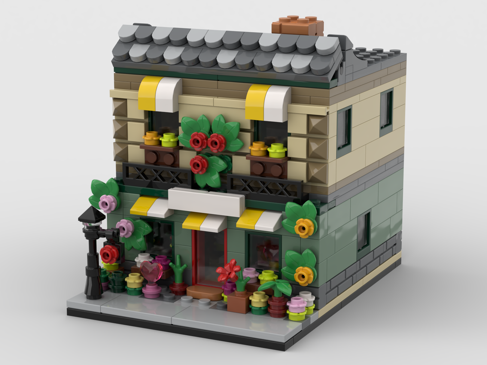 LEGO MOC Flower Store Full Building by FireWay94 | Rebrickable - Build ...