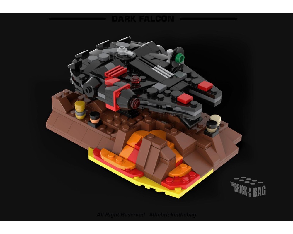 LEGO MOC Dark-Falcon Micro + pedestal by The Brick in the Bag ...