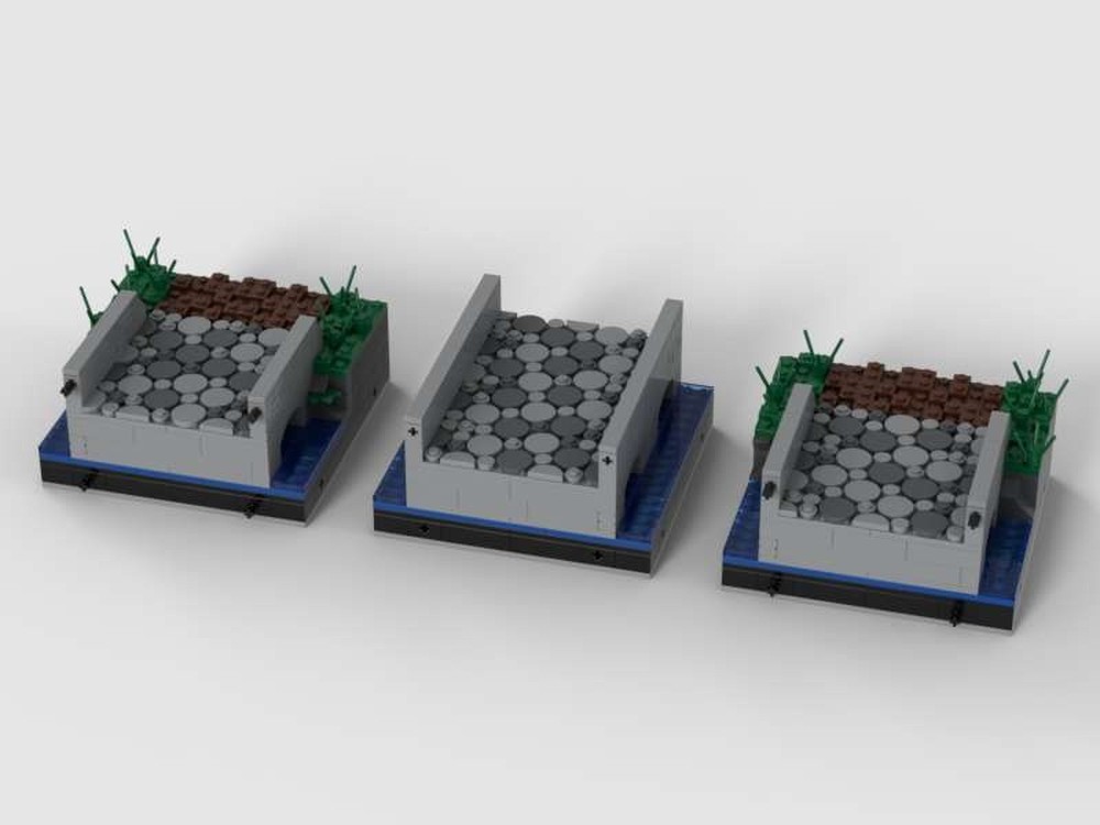 LEGO MOC Modular Terrain - Bridge by mikey2110 | Rebrickable - Build ...