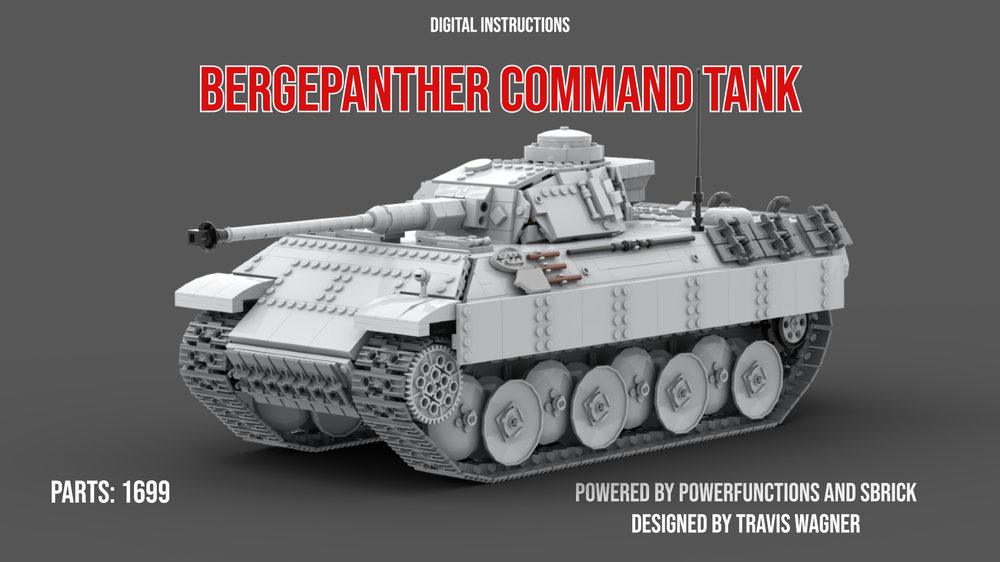 LEGO MOC Bergepanther Command Tank- 1/16 RC tank by Camobricktape ...