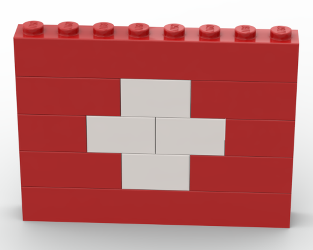LEGO MOC Swiss flag by wonderbrickz | Rebrickable - Build with LEGO