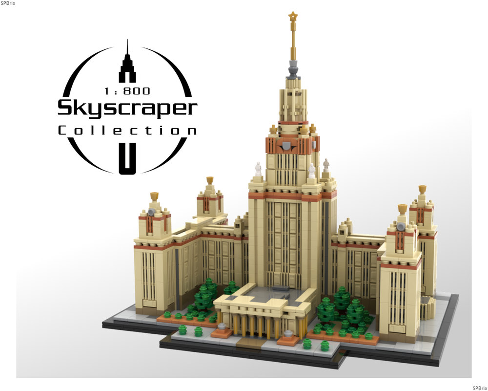 LEGO MOC Moscow State University 1:800 Scale (M. V. Lomonosov ...