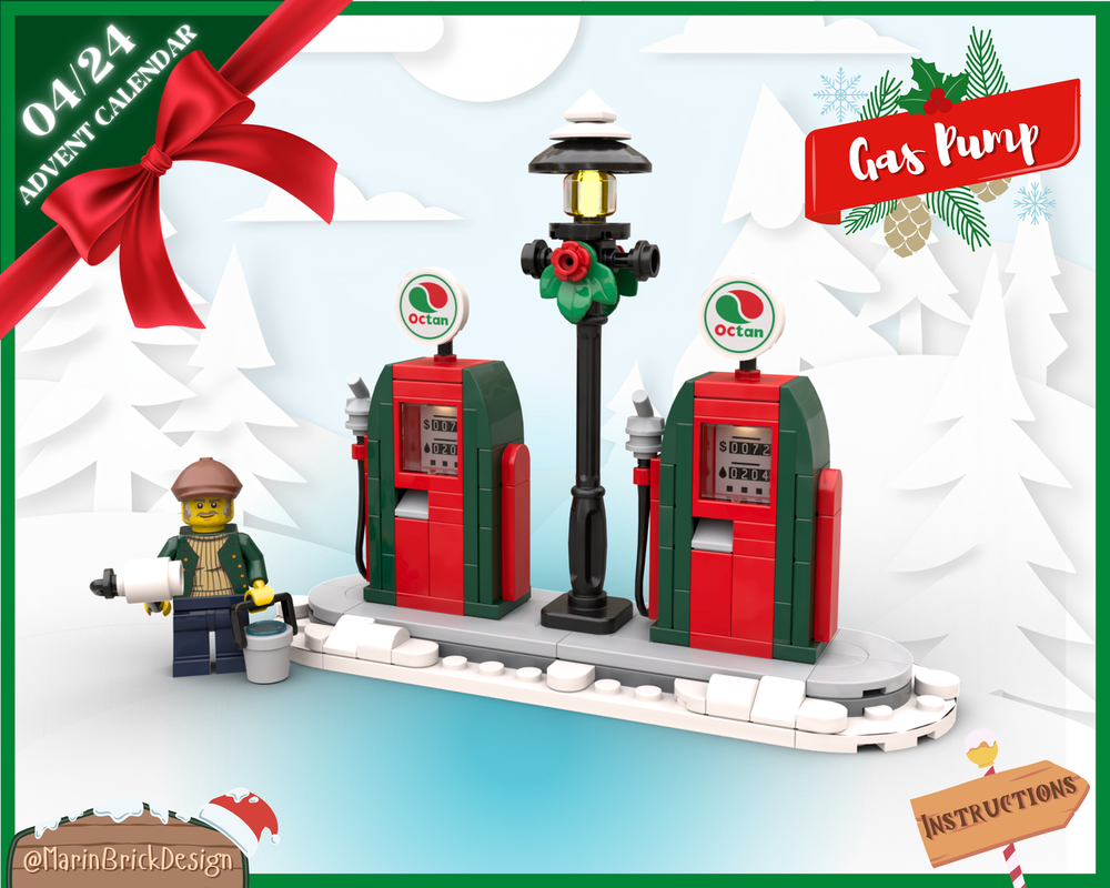 LEGO MOC-203396 LEGO Christmas Gas Pump MOC - LEGO Advent Calendar 2024 ...