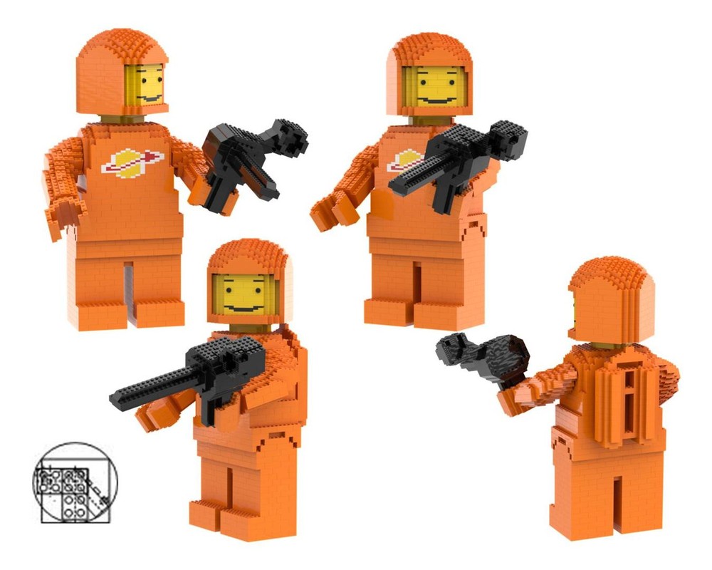 LEGO MOC Maxi figure Orange space man with scanner by Bricksculpture ...