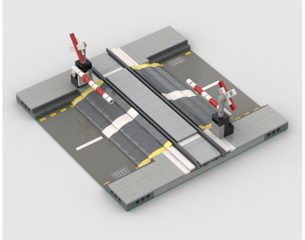 Lego Moc Mils Plate Railroad Crossing By Smartbrix Rebrickable