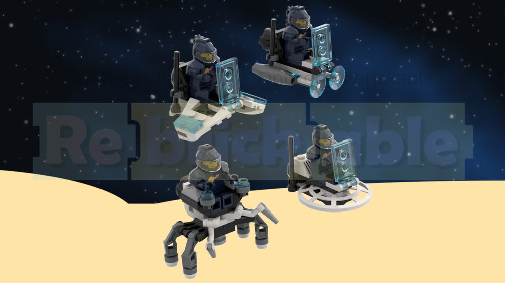 LEGO MOC Asteroid Miners Vehicle Collection x4 by watson.lego ...