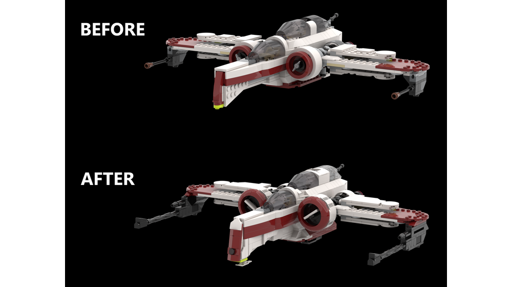 Lego Moc Arc 170 Starfighter 75402 Mod By Darkcrafter3 Rebrickable