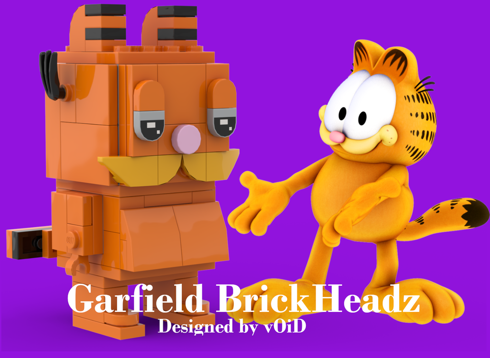 LEGO MOC Garfield BrickHeadz by BricksBy_vOiD | Rebrickable - Build ...