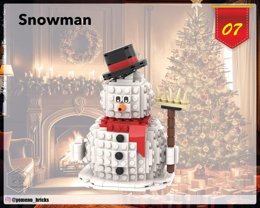 LEGO MOC Snowman by YomenoBricks | Rebrickable - Build with LEGO