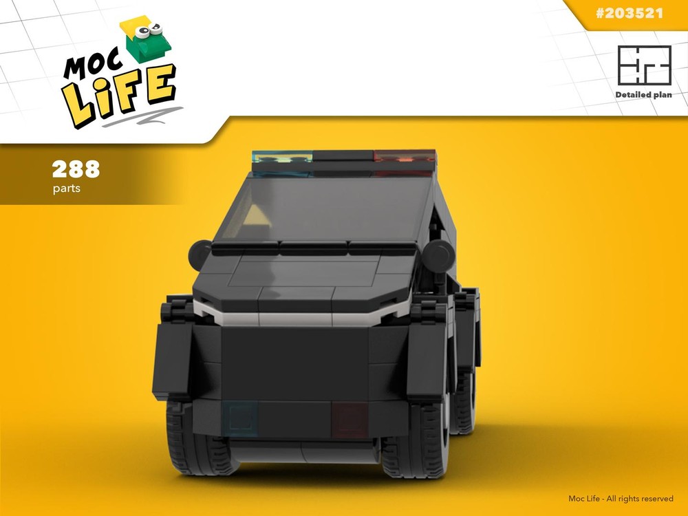 LEGO MOC-203521 Tesla Cybertruck police by MocLife | Rebrickable ...