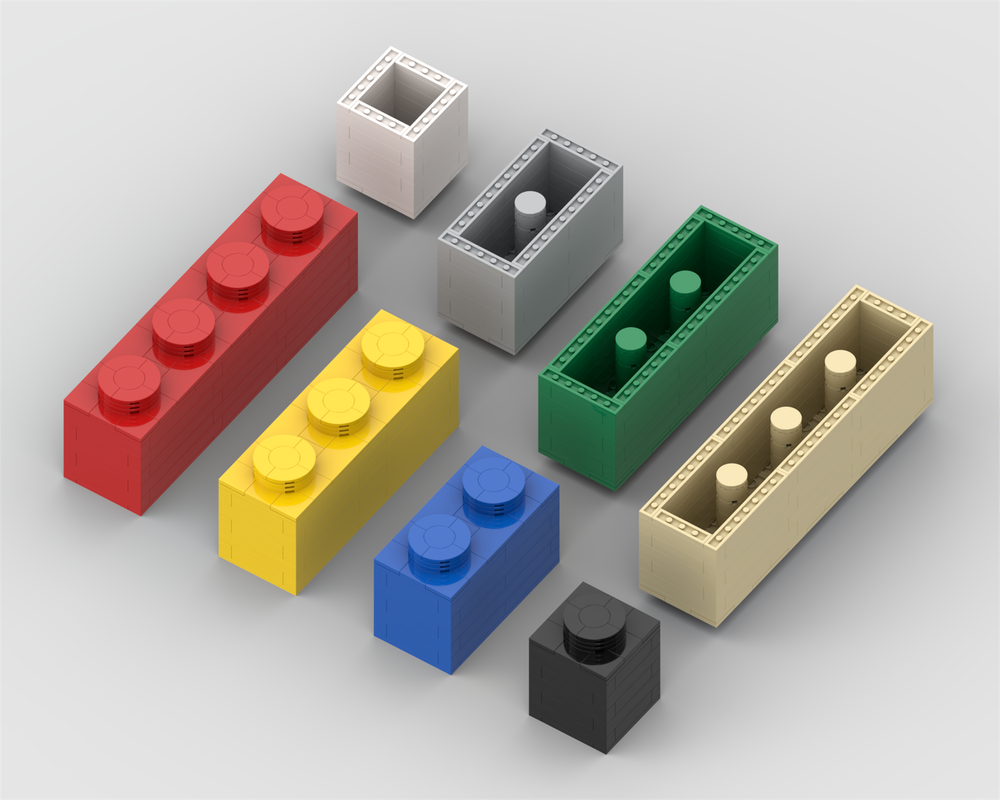 LEGO MOC-203588 Upscaled 1-by bricks by Briquoleur | Rebrickable ...