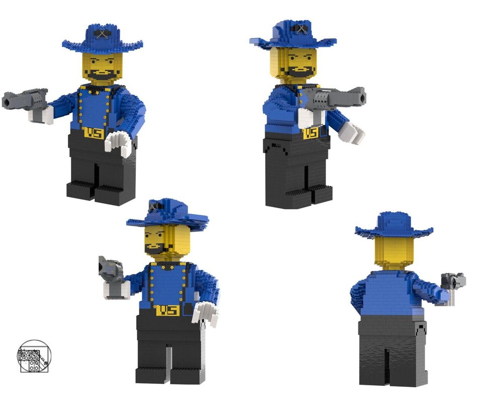 LEGO MOC-203595 Maxi Figure Cavalry General by Bricksculpture.net ...