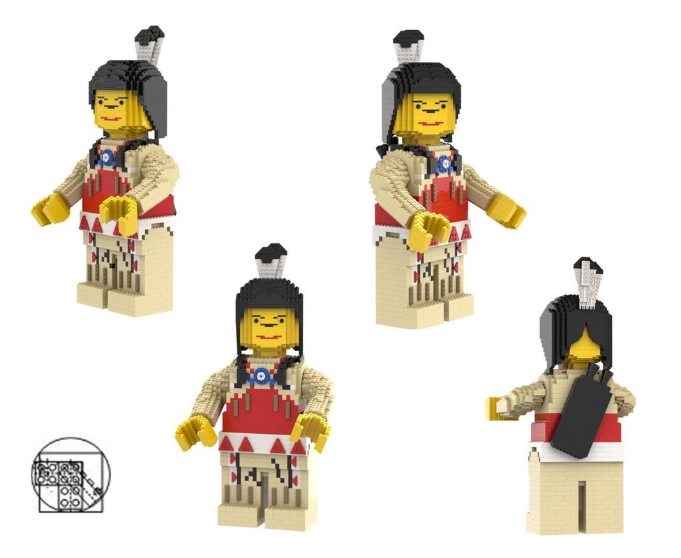 LEGO MOC Maxi Figure Red Indians with quiver by Bricksculpture.net ...