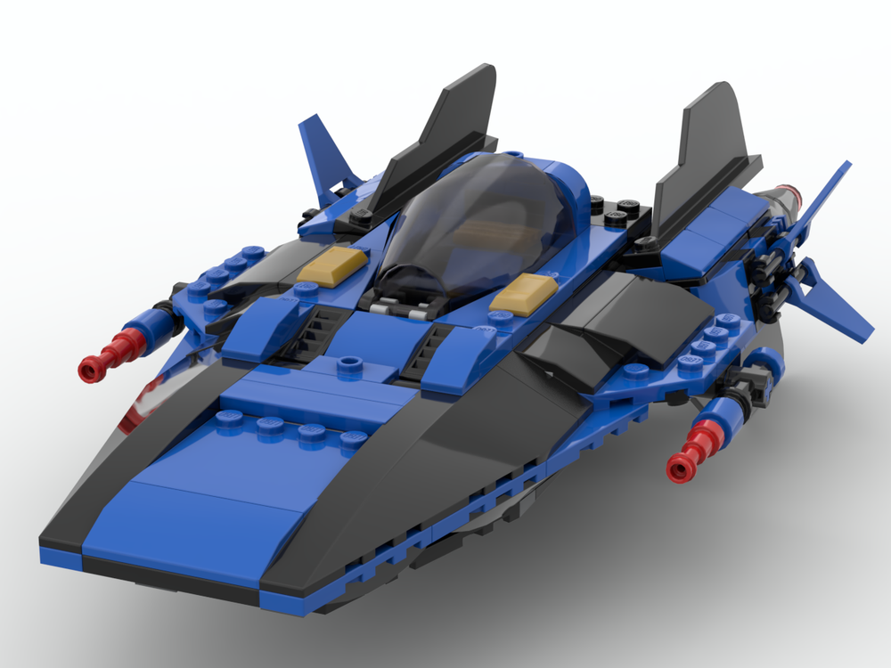 LEGO MOC A-wing Modifications Blue by Mlong1013 | Rebrickable - Build ...