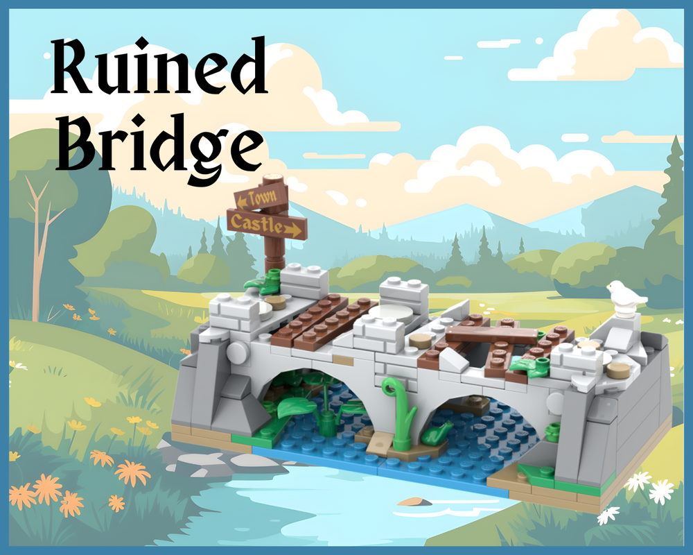 LEGO MOC-203620 Ruined Bridge by BricksBite | Rebrickable - Build with LEGO