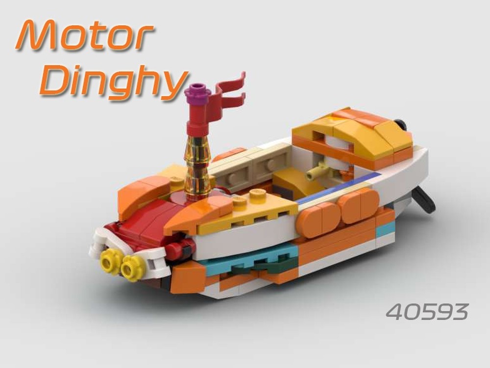 LEGO MOC 40593 Motor Dinghy by dLegooo | Rebrickable - Build with LEGO