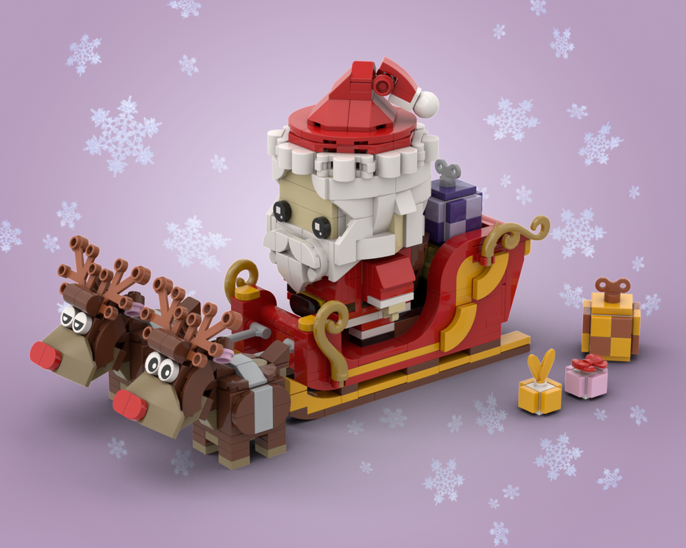 LEGO MOC Santa Claus + Reindeers + Sleigh + Gifts by abracada_brick | Rebrickable - Build with LEGO