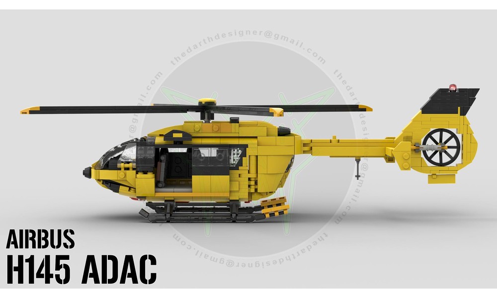 LEGO MOC Airbus H145 ADAC by DarthDesigner | Rebrickable - Build with LEGO