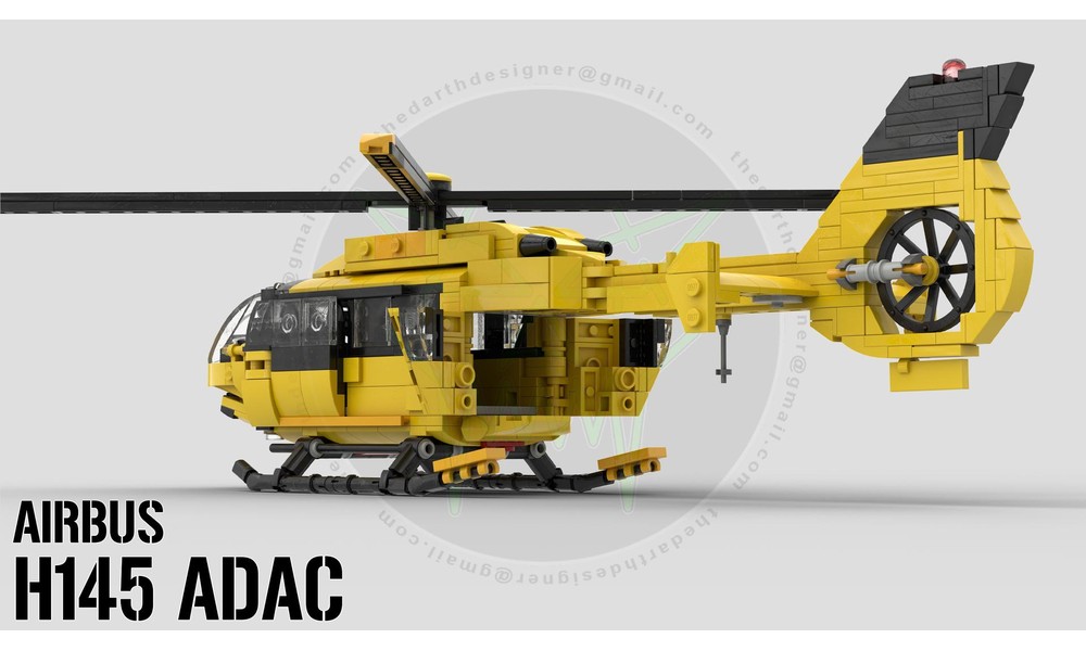 LEGO MOC Airbus H145 ADAC by DarthDesigner | Rebrickable - Build with LEGO
