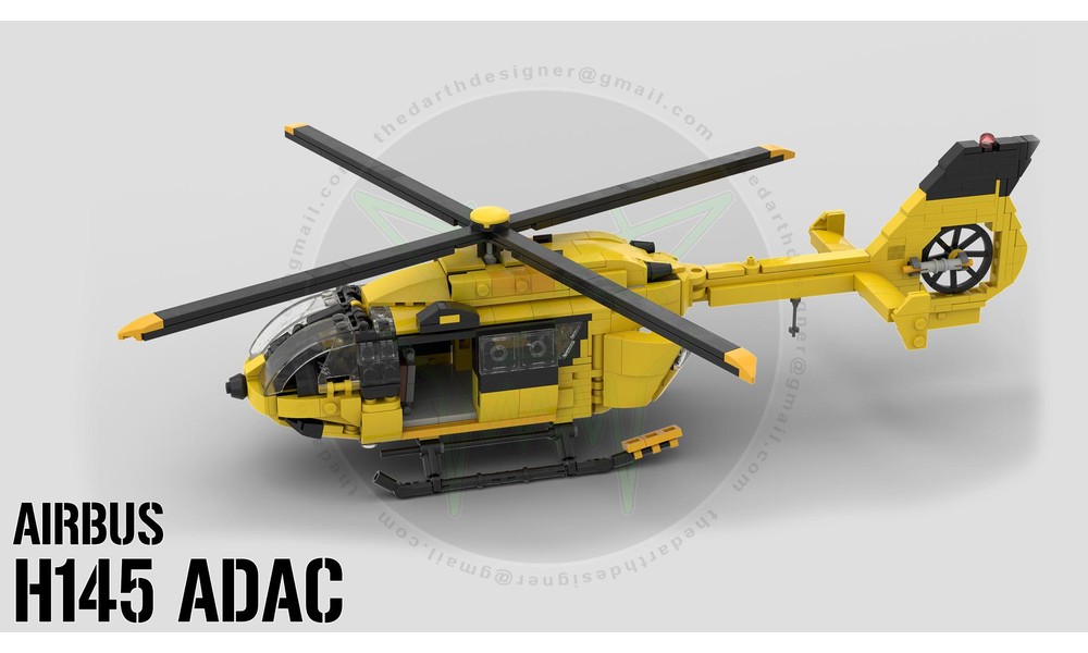 LEGO MOC Airbus H145 ADAC by DarthDesigner | Rebrickable - Build with LEGO