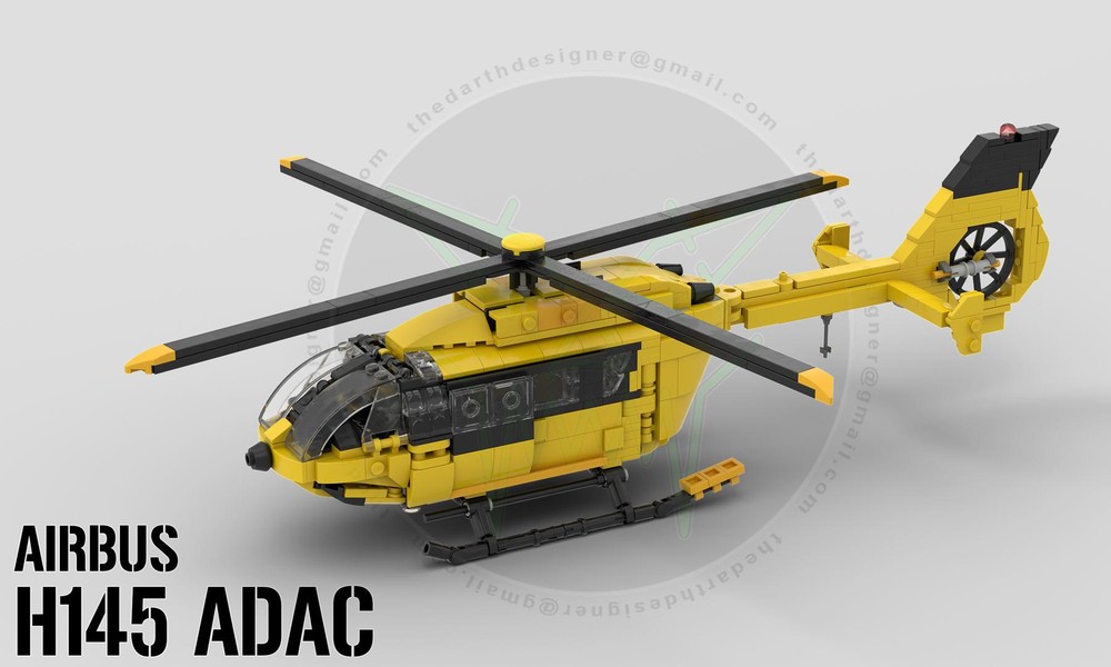 LEGO MOC Airbus H145 ADAC by DarthDesigner | Rebrickable - Build with LEGO