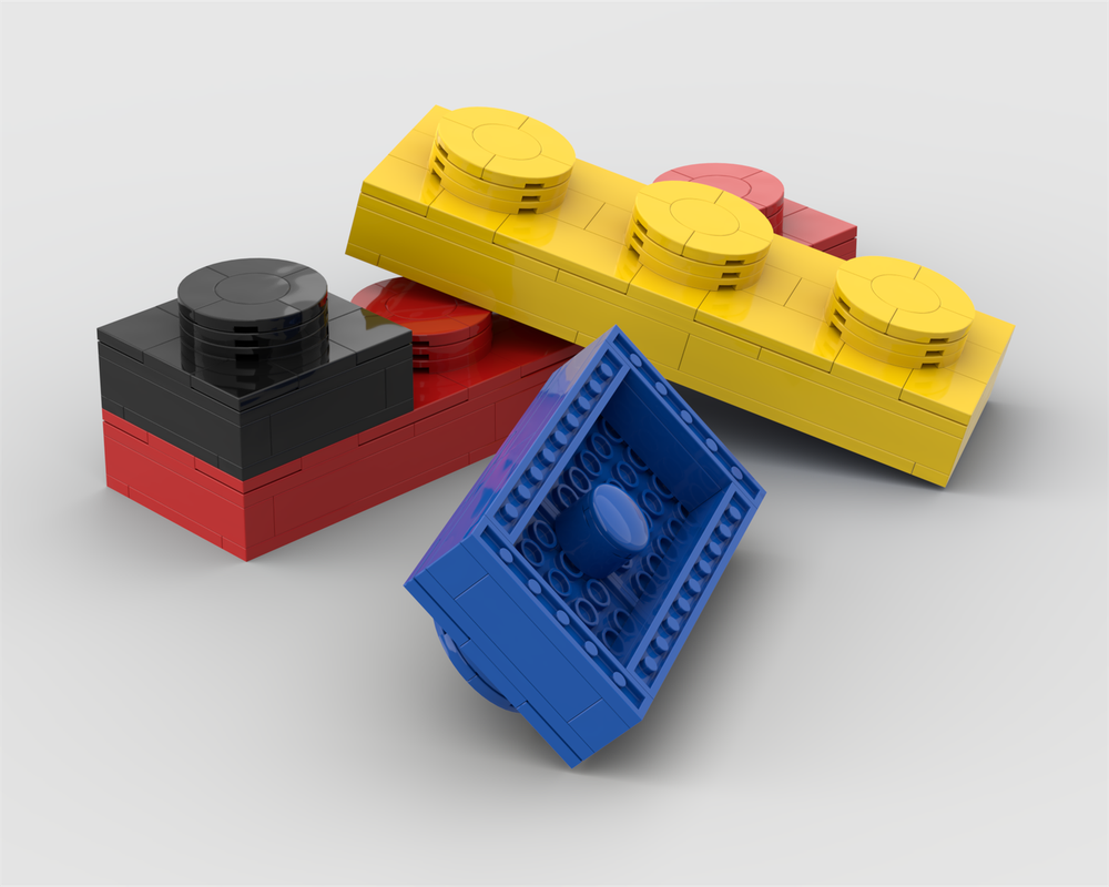 LEGO MOC Upscaled 1-by plates by Briquoleur | Rebrickable - Build with LEGO