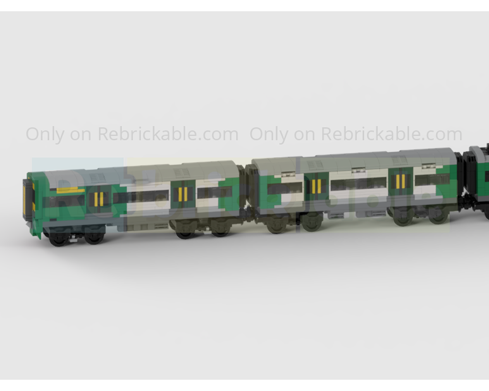 LEGO MOC Class 377 Electrostar 4-Carriage EMU Train in Southern Livery ...