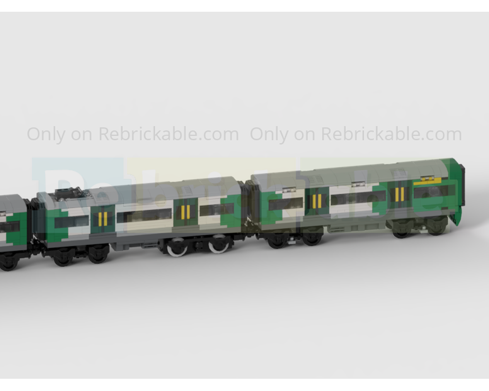 LEGO MOC Class 377 Electrostar 4-Carriage EMU Train in Southern Livery ...