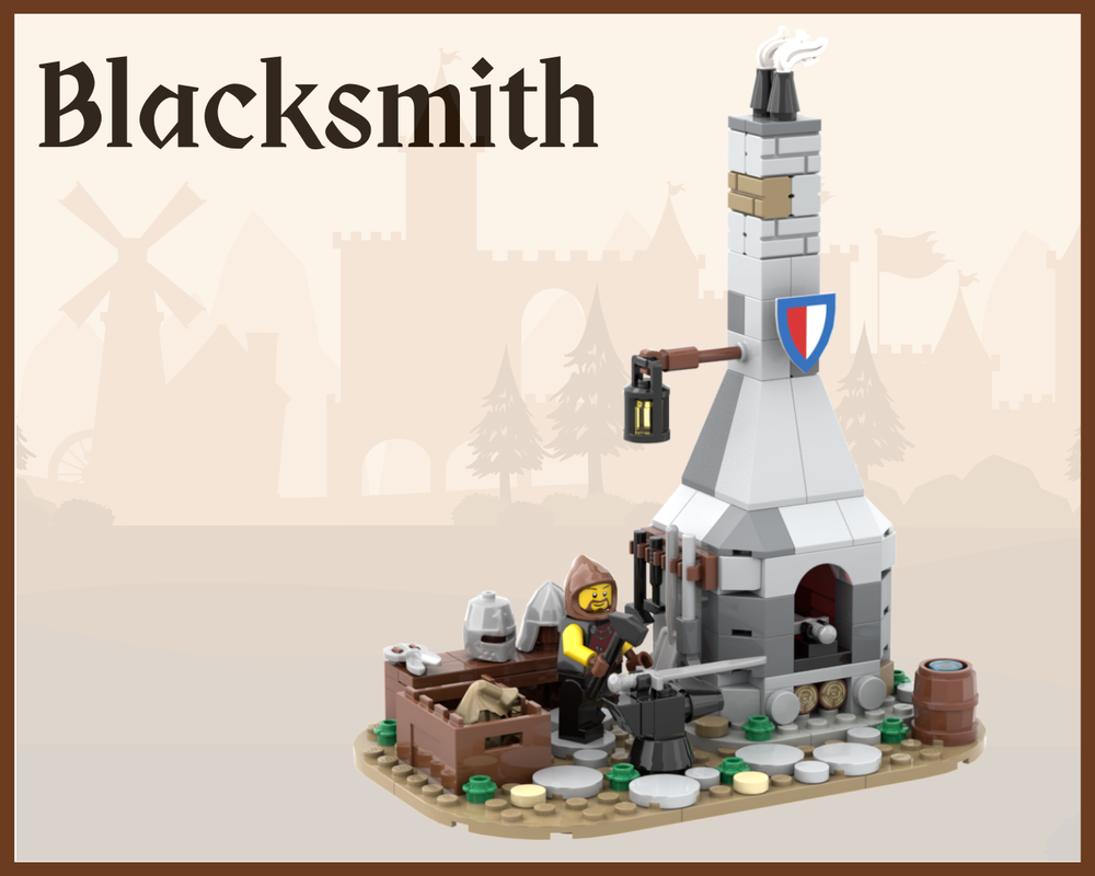 LEGO MOC Medieval Blacksmith by BricksBite | Rebrickable - Build with LEGO