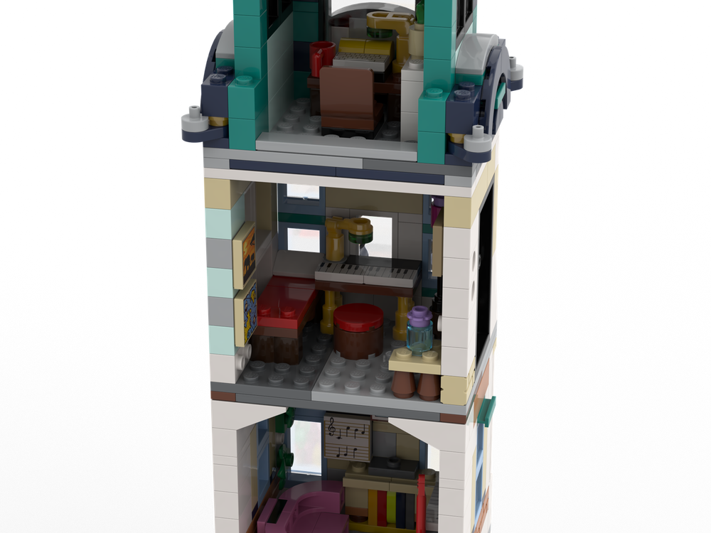 LEGO MOC Art Deco Skyscraper modification - Extra floor by VidTer ...