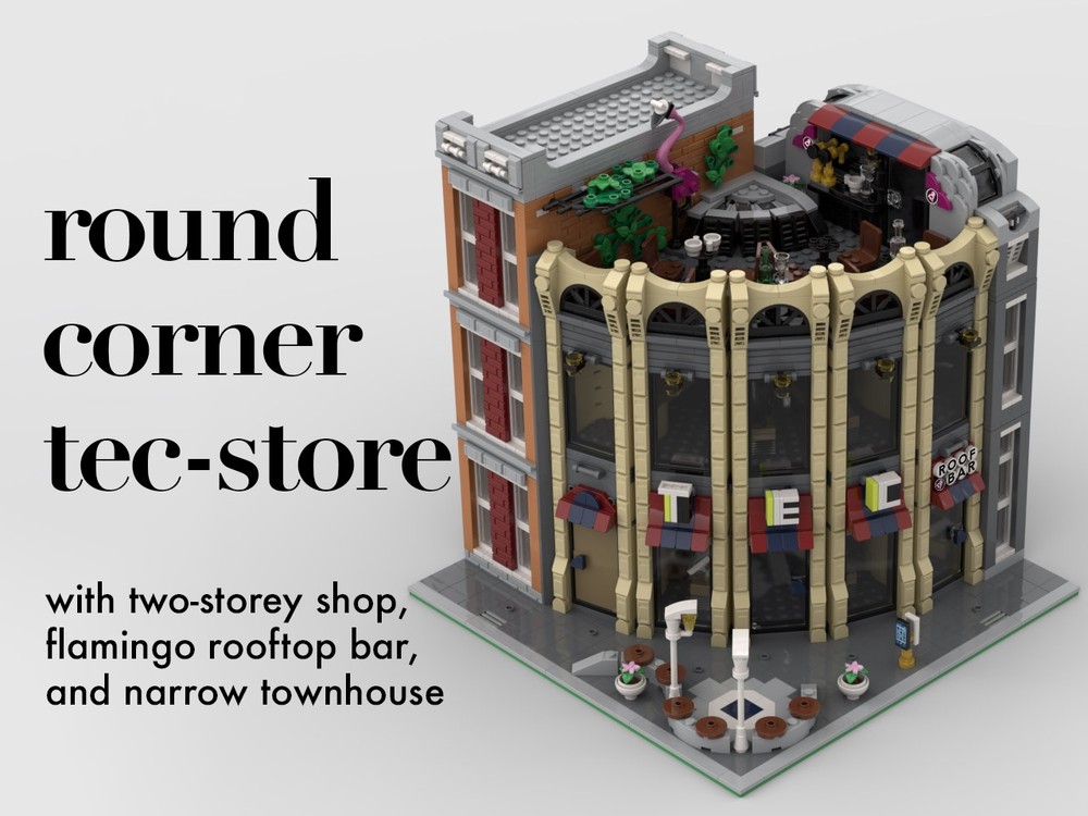 LEGO MOC Round Corner Tec-Store by Brinx | Rebrickable - Build with LEGO